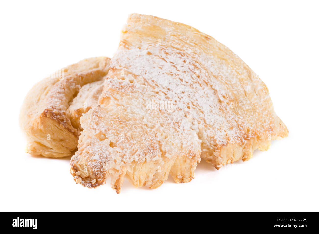 two puff cookies isolated on white background Stock Photo - Alamy