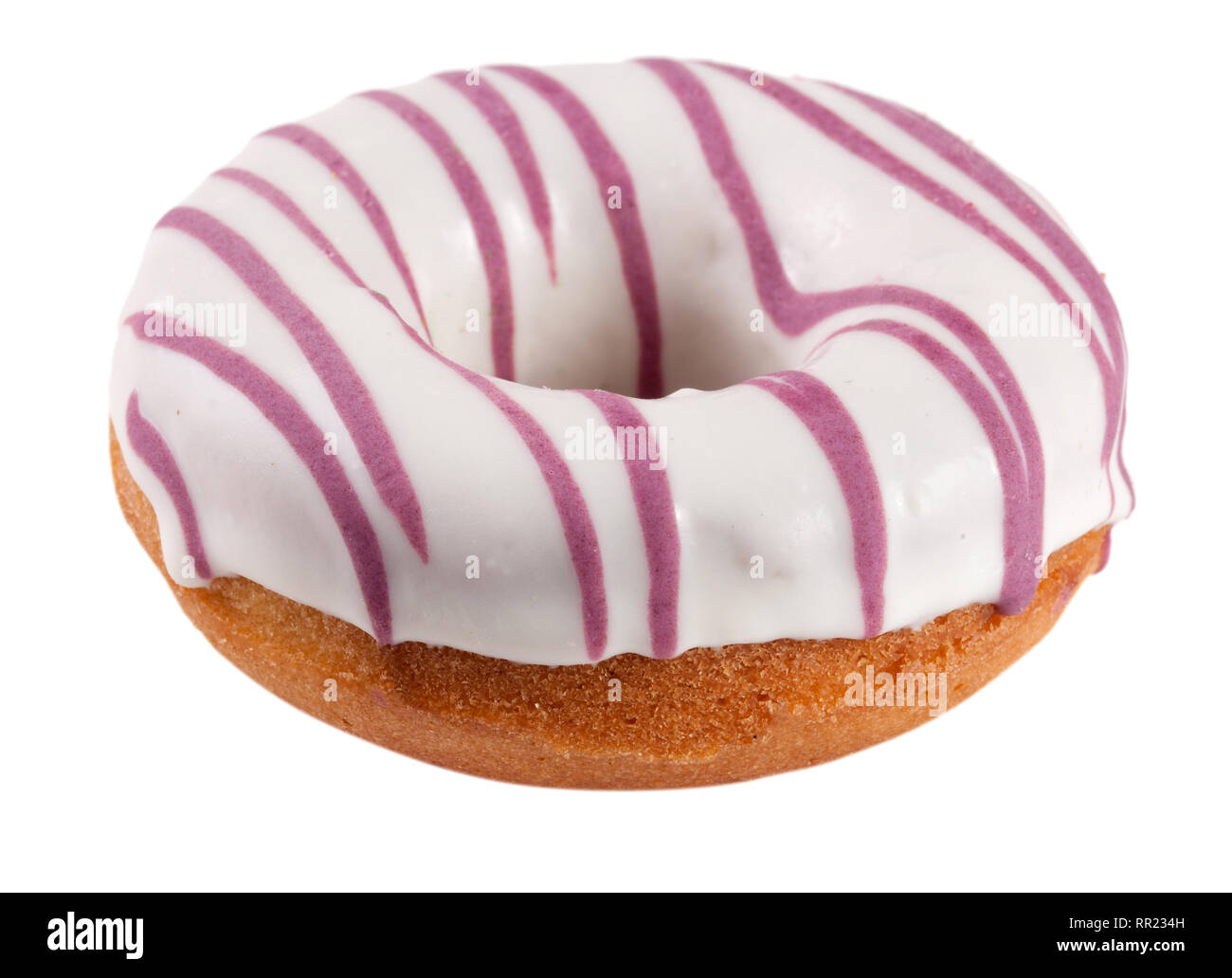 one glazed donut isolated on white background Stock Photo - Alamy