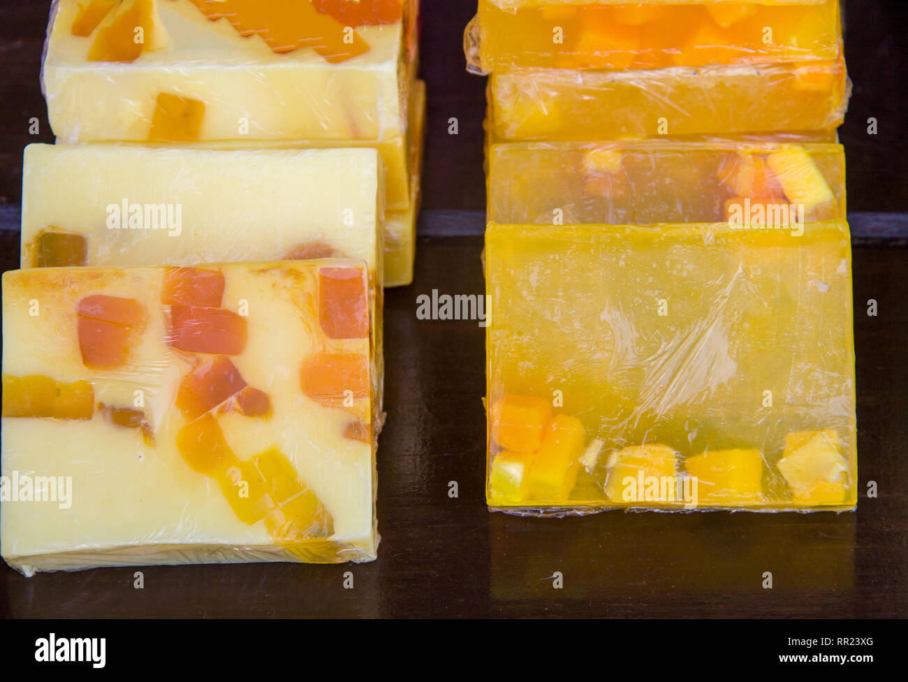 handmade soap close-up on the counter market Stock Photo - Alamy