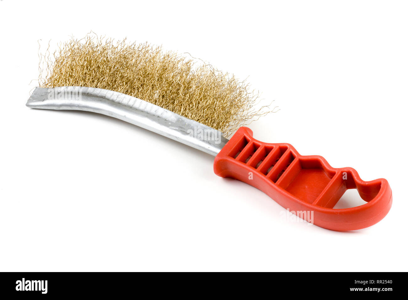 one wire brush isolated on white background Stock Photo - Alamy
