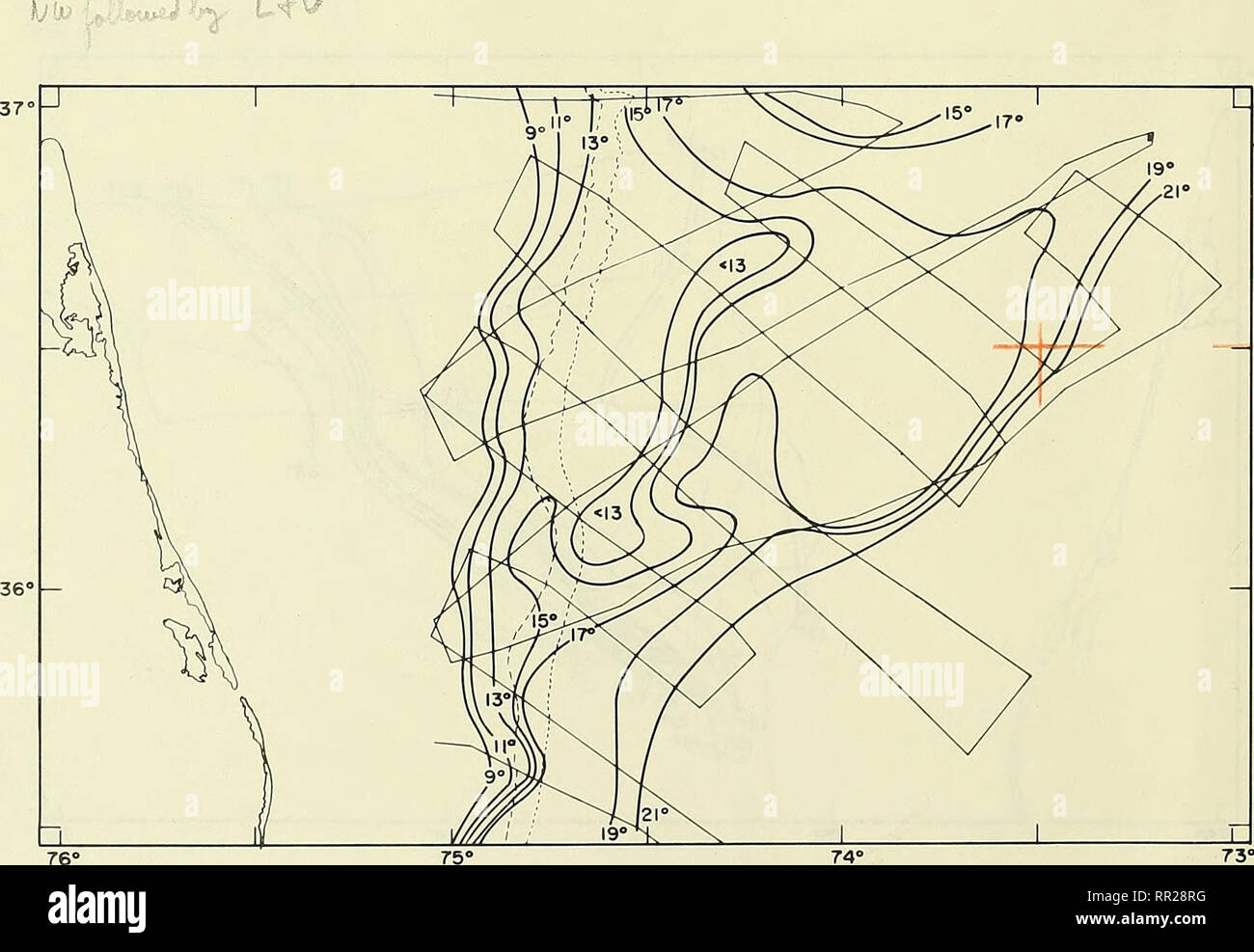 . Aerial observation of Gulf Stream phenomena Virginia Capes area ...