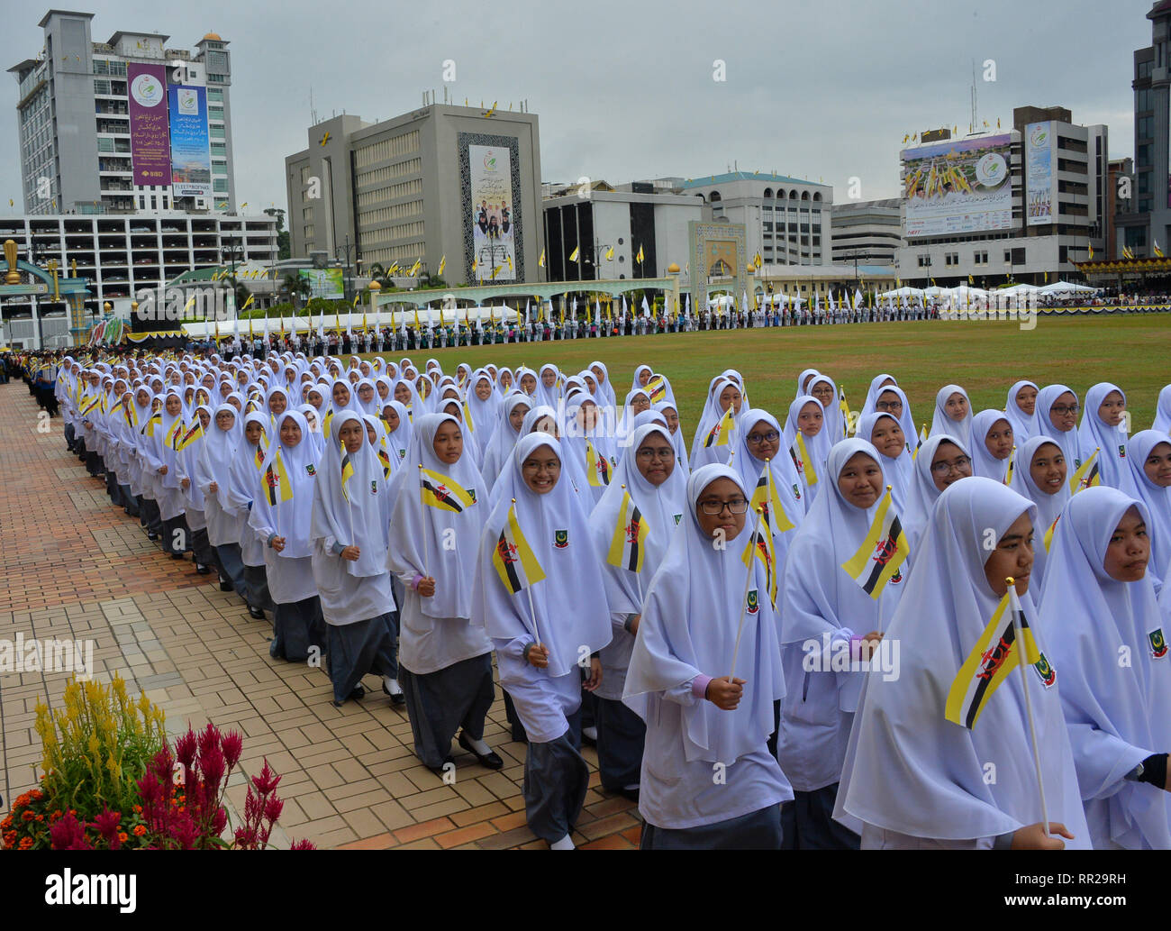 Bandar Seri Begawan, Brunei. 23rd Feb, 2019. People from different ...