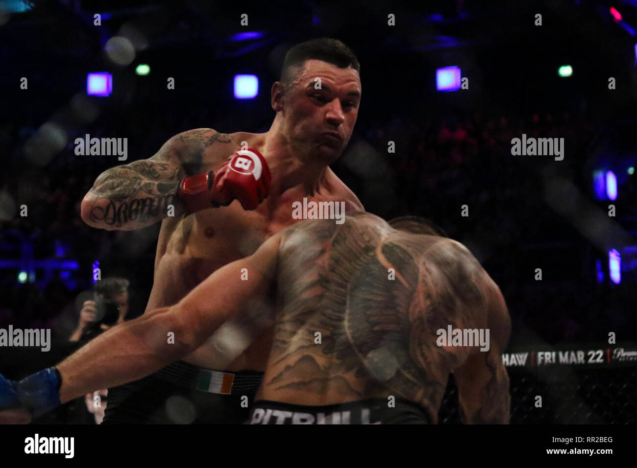 Dublin, Ireland, 23rd February 2019 - Bellator217, Dublin. Kiefer ...