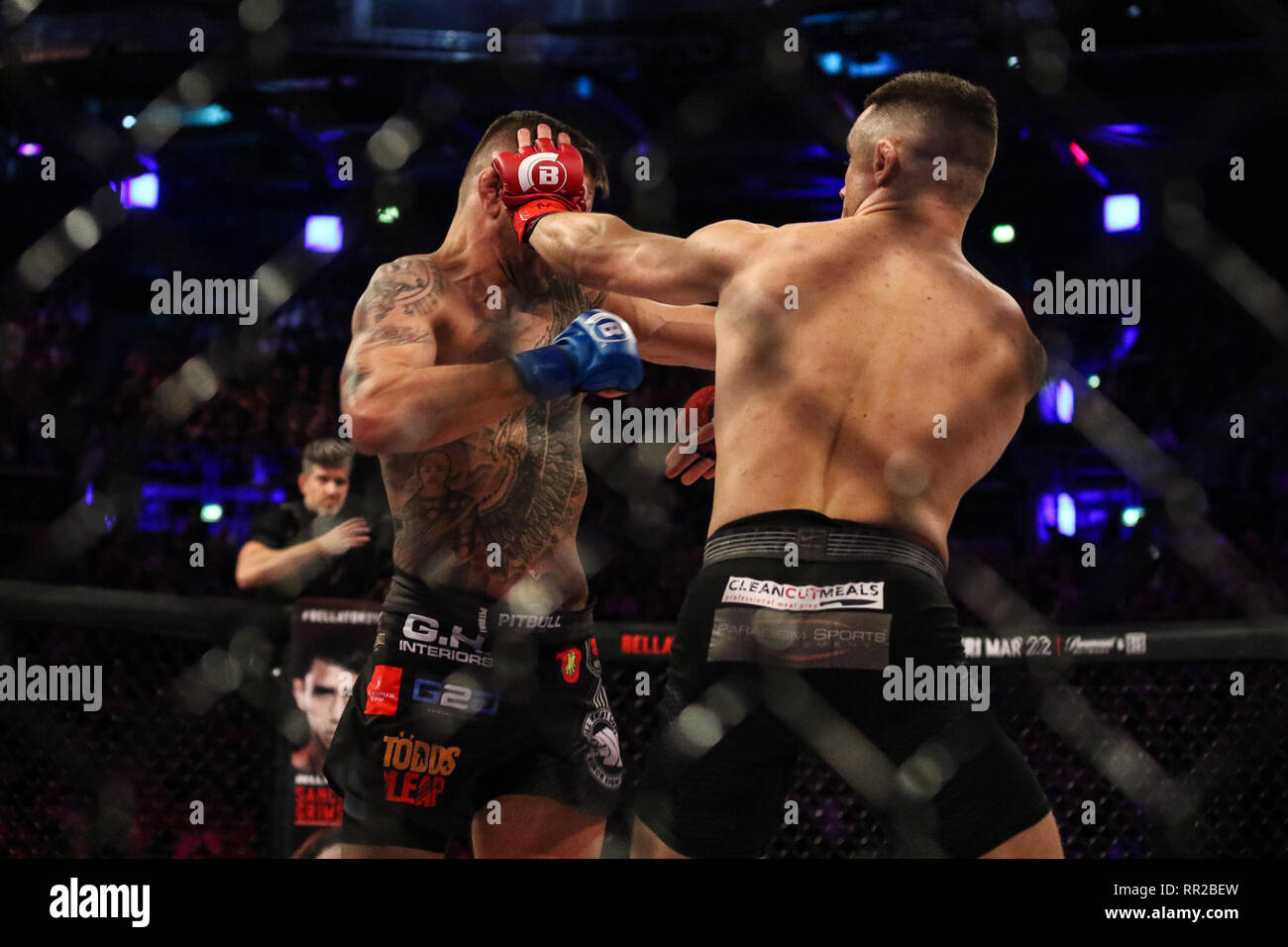 Dublin, Ireland, 23rd February 2019 - Bellator217, Dublin. Kiefer ...