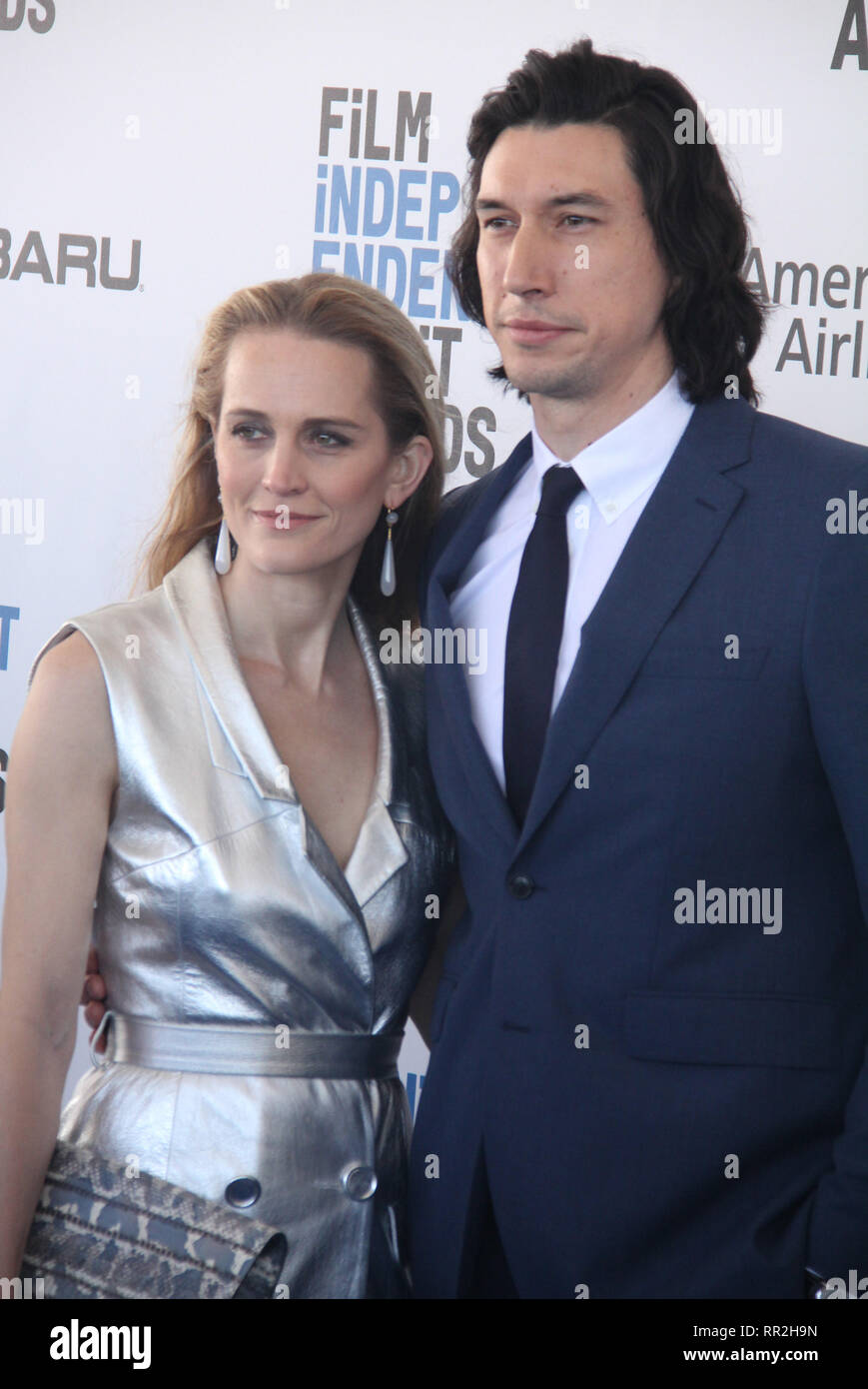Joanne Tucker, Adam Driver 02/23/2019 2019 Film Independent Spirit ...