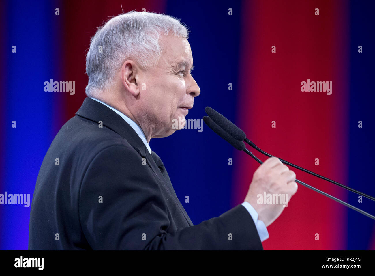 Law and Justice rally on February 23, 2019 in Warsaw, Poland. Jaroslaw ...