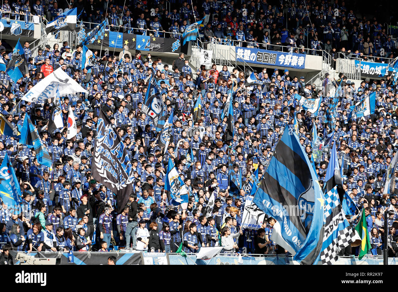 Osaka, Japan. 23rd Feb, 2019. Gamba Osaka fans Football/Soccer : 2019 ...