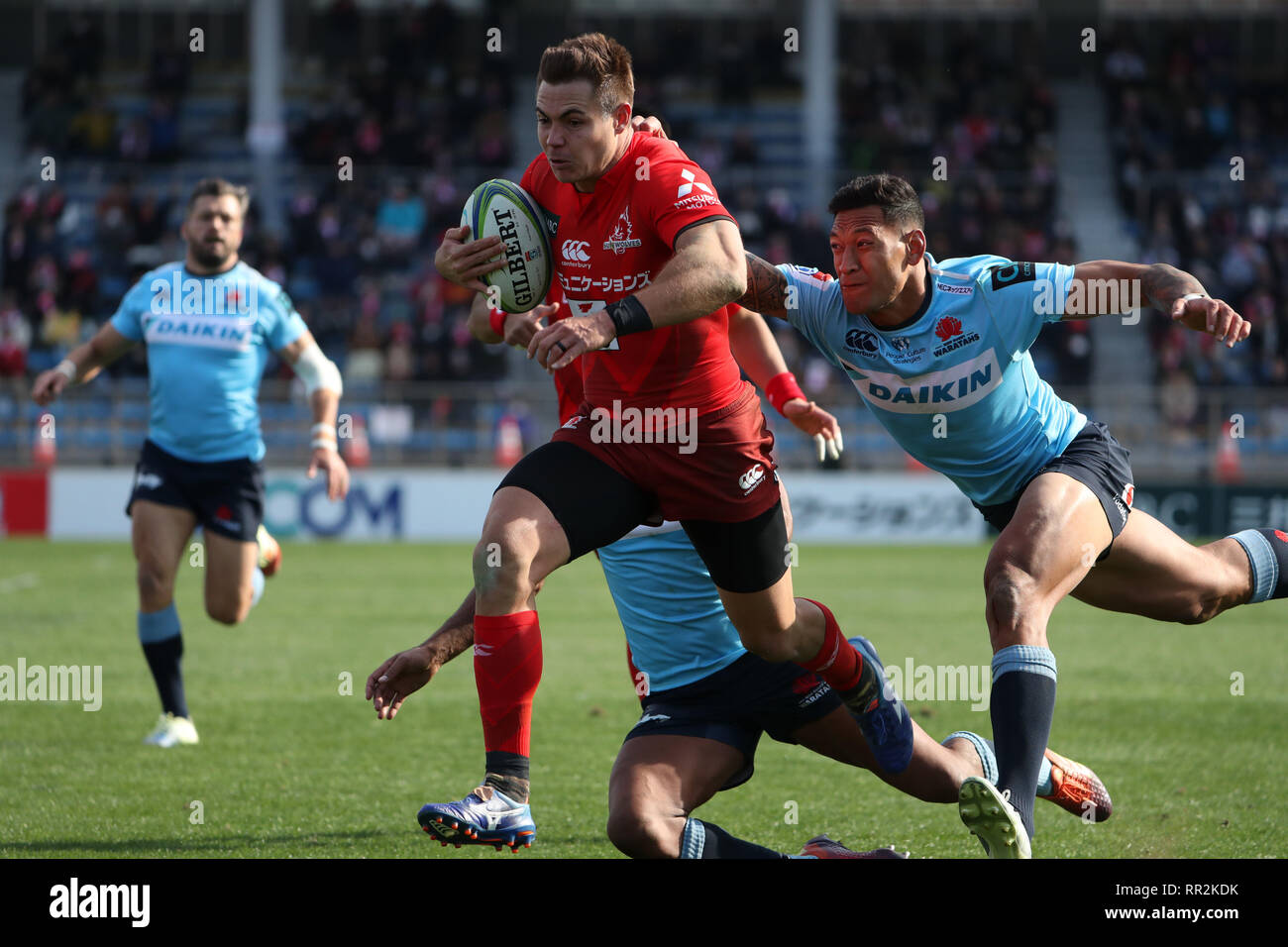 Tokyo, Japan. 23rd Feb, 2019. Gerhard van den Heever (Sunwolves) Rugby ...