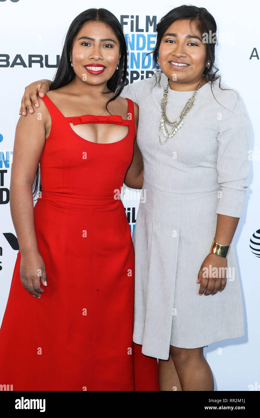 SANTA MONICA, LOS ANGELES, CA, USA - FEBRUARY 23: Actresses Yalitza ...