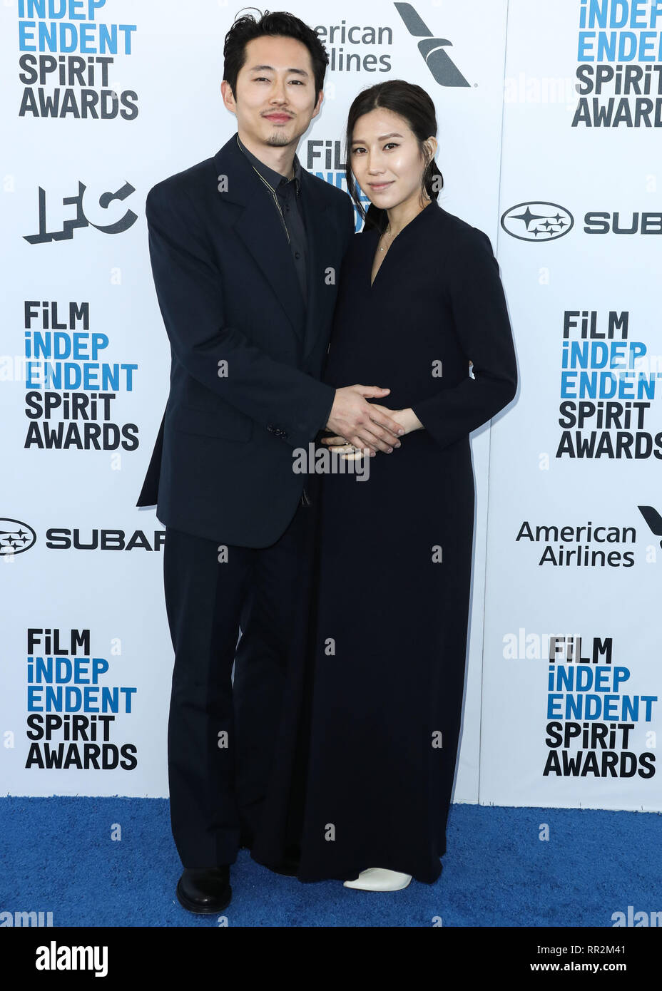 SANTA MONICA, LOS ANGELES, CA, USA - FEBRUARY 23: Actor Steven Yeun and ...