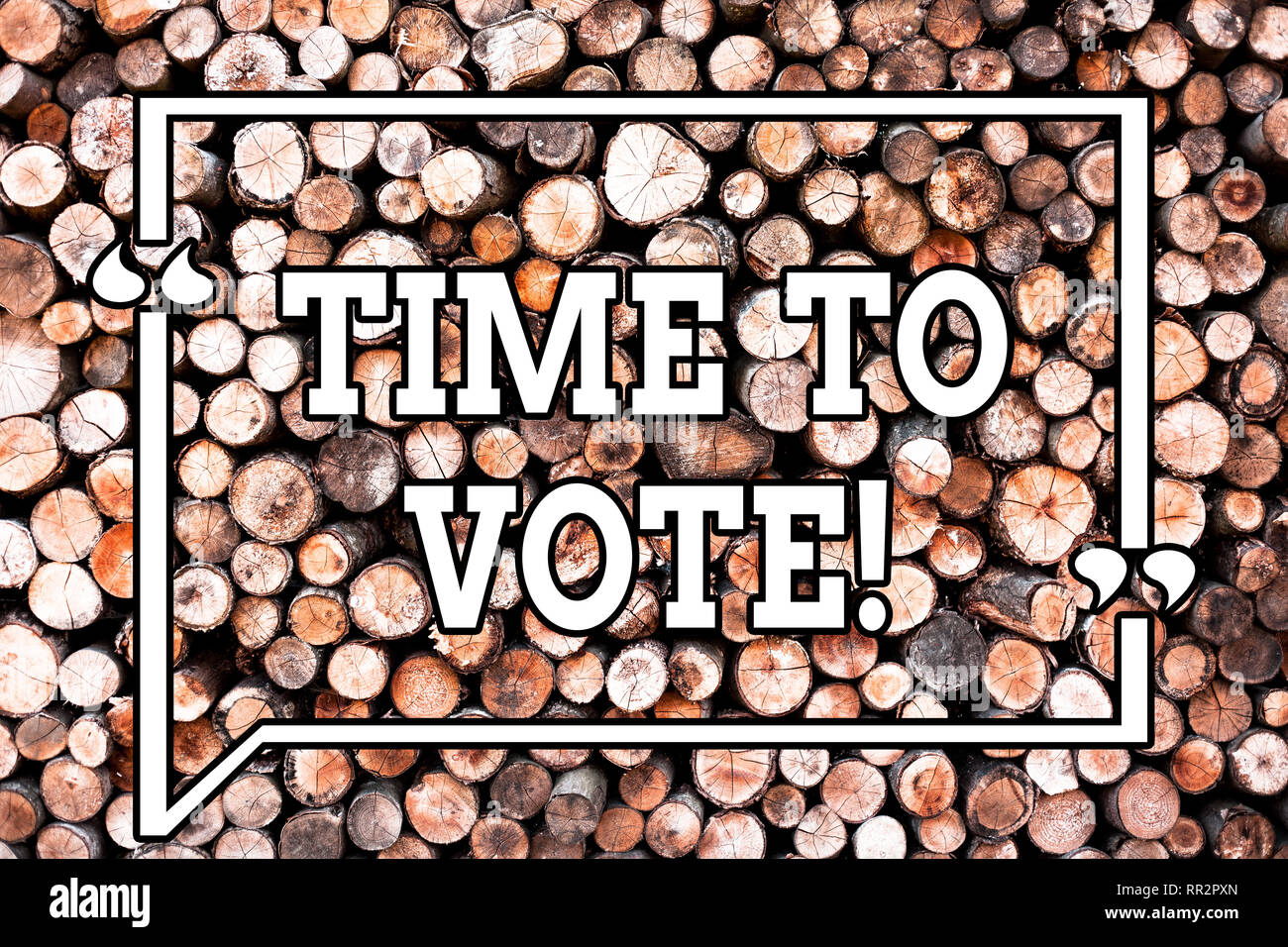 Text sign showing Time To Vote. Conceptual photo Election ahead choose ...