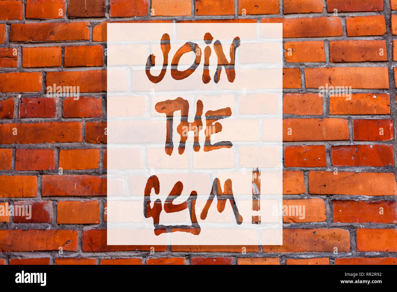 Handwriting text writing Join The Gym. Concept meaning Motivation to ...