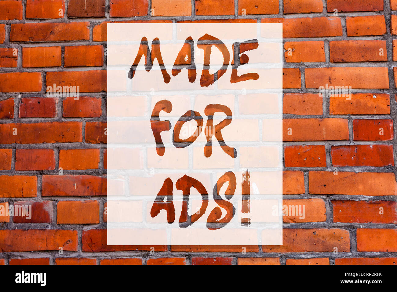 Handwriting text writing Made For Ads. Concept meaning Marketing ...