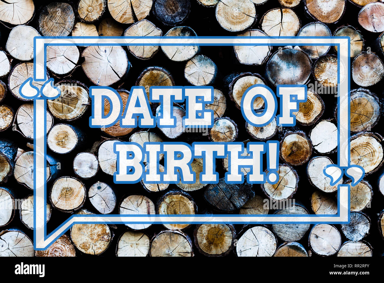 Writing note showingDate Of Birth. Business photo showcasing Day when ...