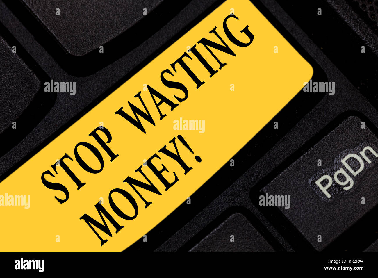 Text sign showing Stop Wasting Money. Conceptual photo avoid ...