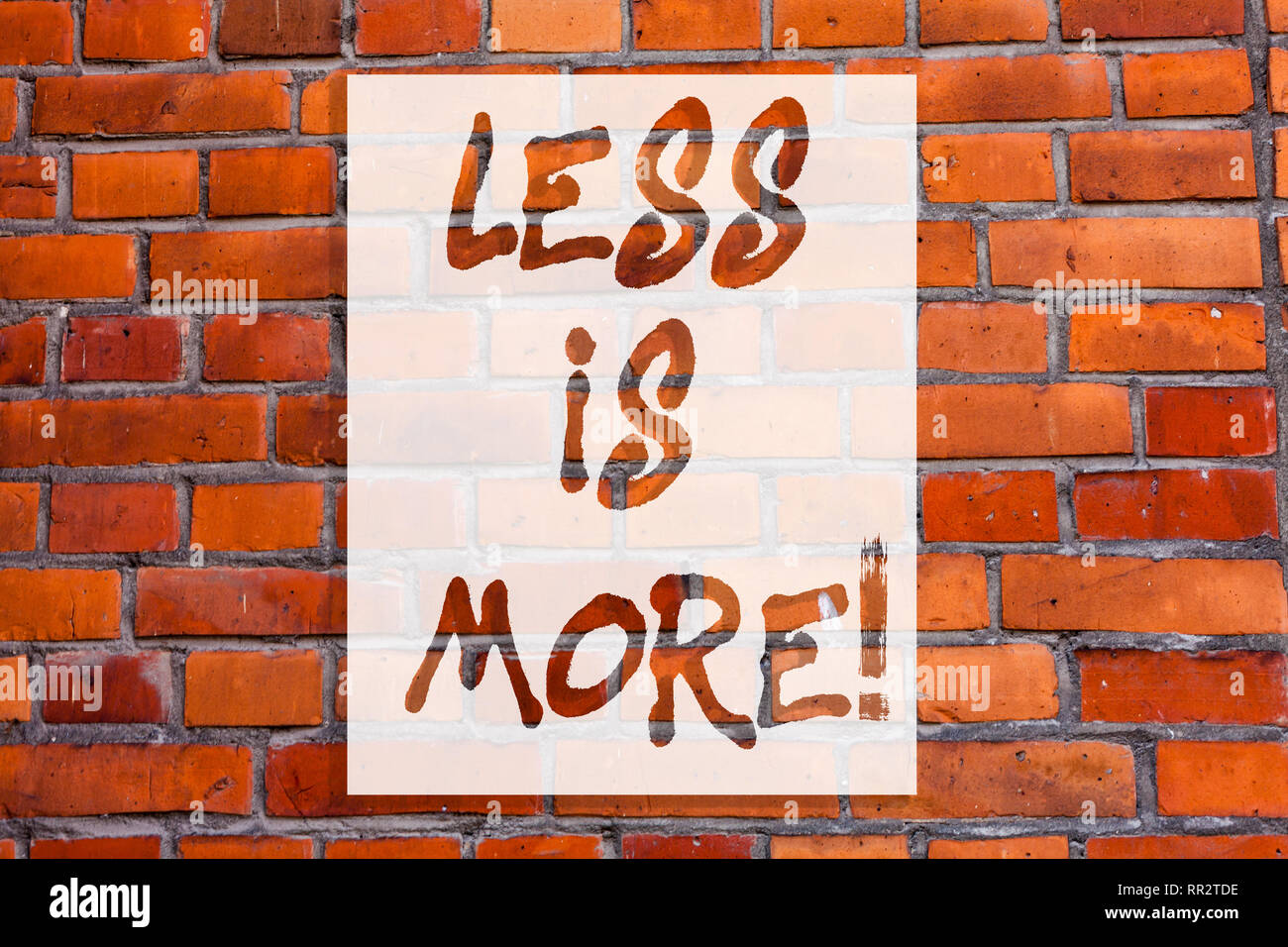 Handwriting text writing Less Is More. Concept meaning Minimalist ...