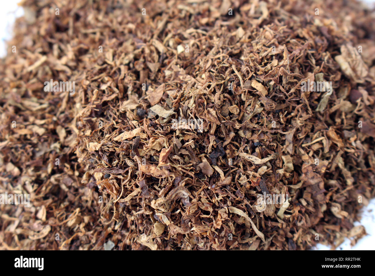 The brown tobacco flakes. This one grows in Indonesia Stock Photo - Alamy