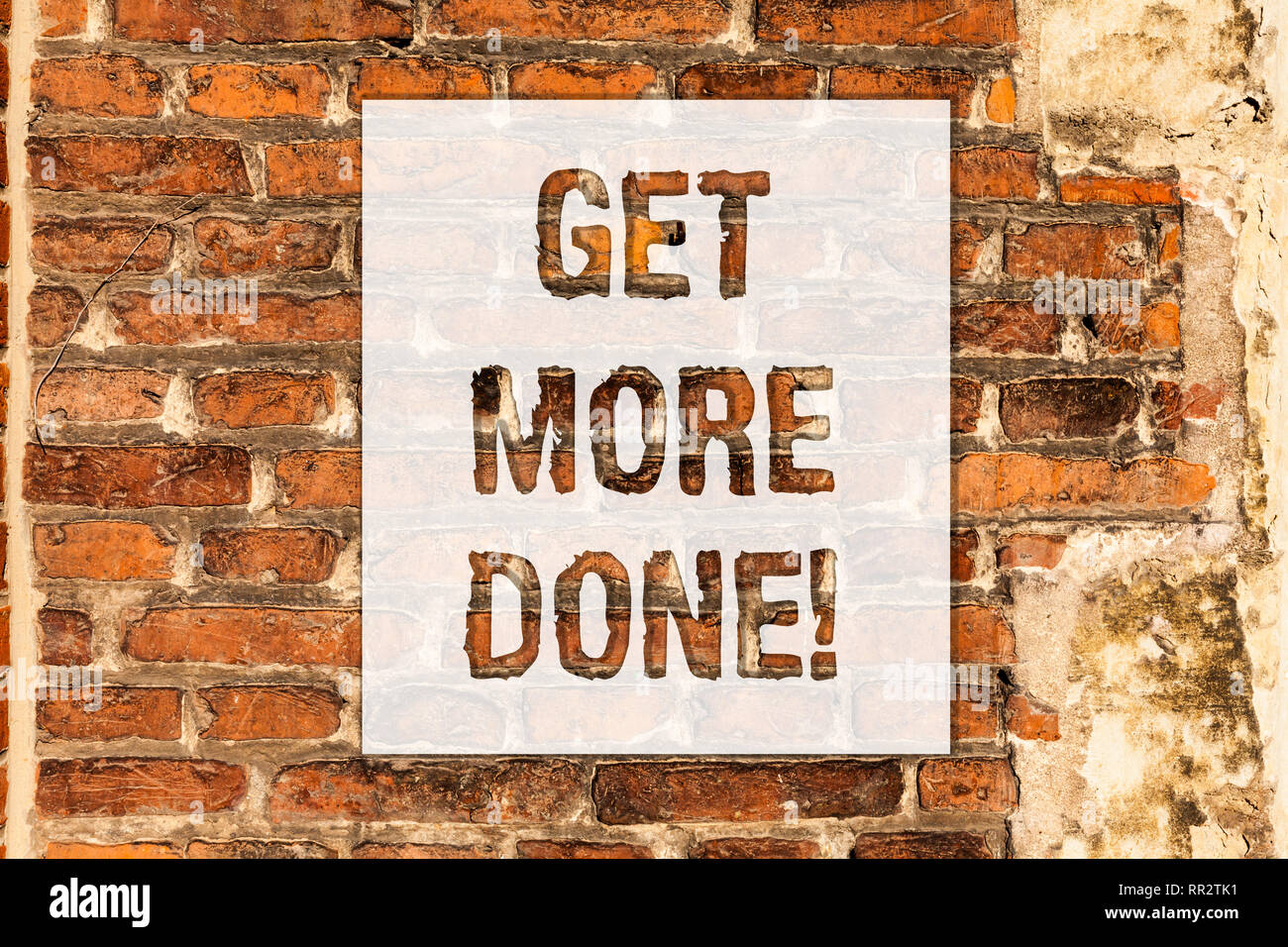Conceptual hand writing showing Get More Done. Business photo text ...
