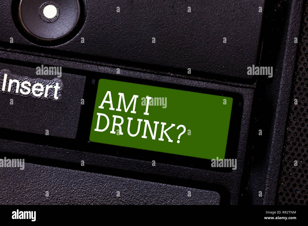 Handwriting text Am I Drunk. Concept meaning Doubtful if my alcohol ...