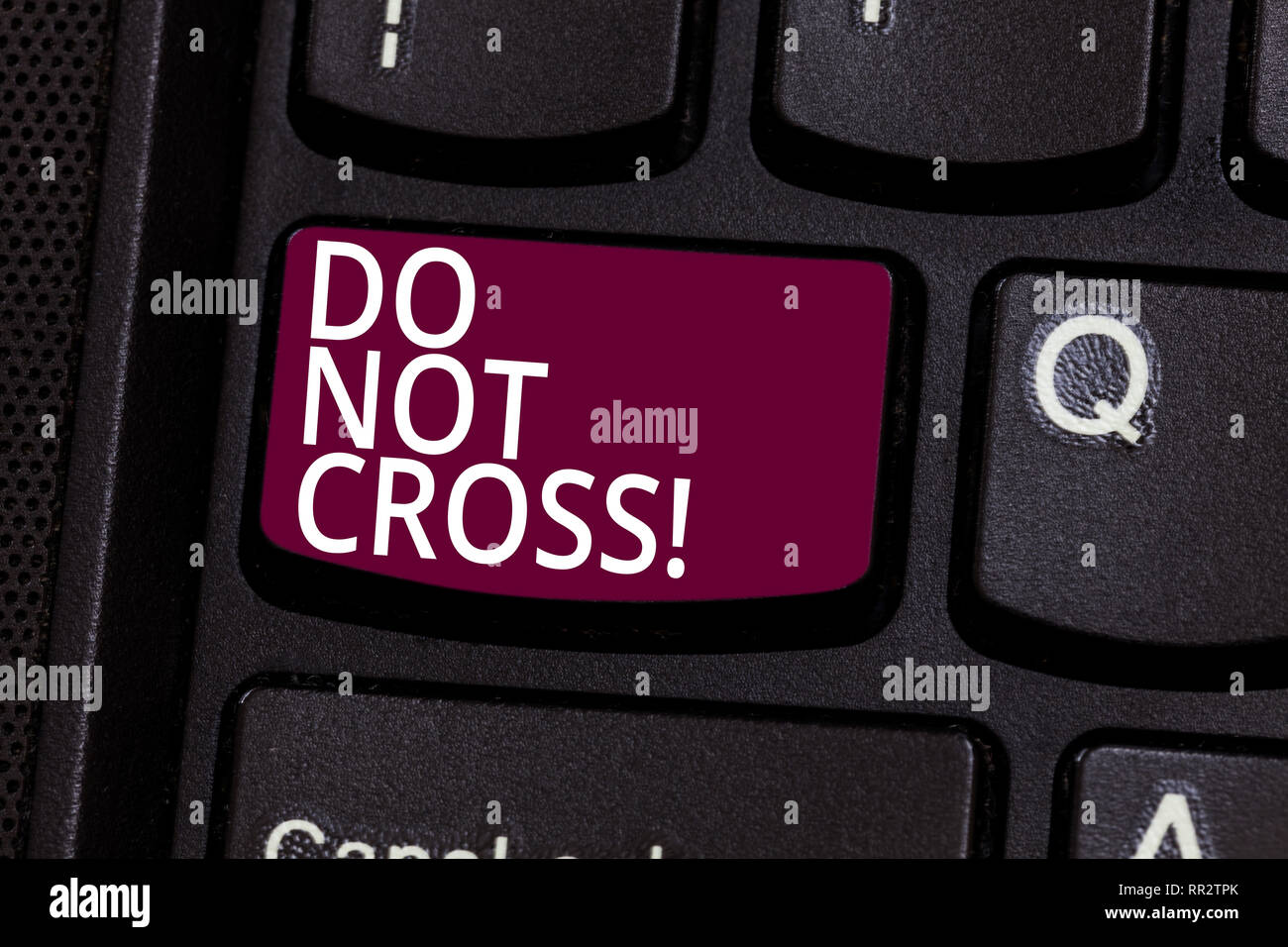 Word writing text Do Not Cross. Business concept for Crossing is ...