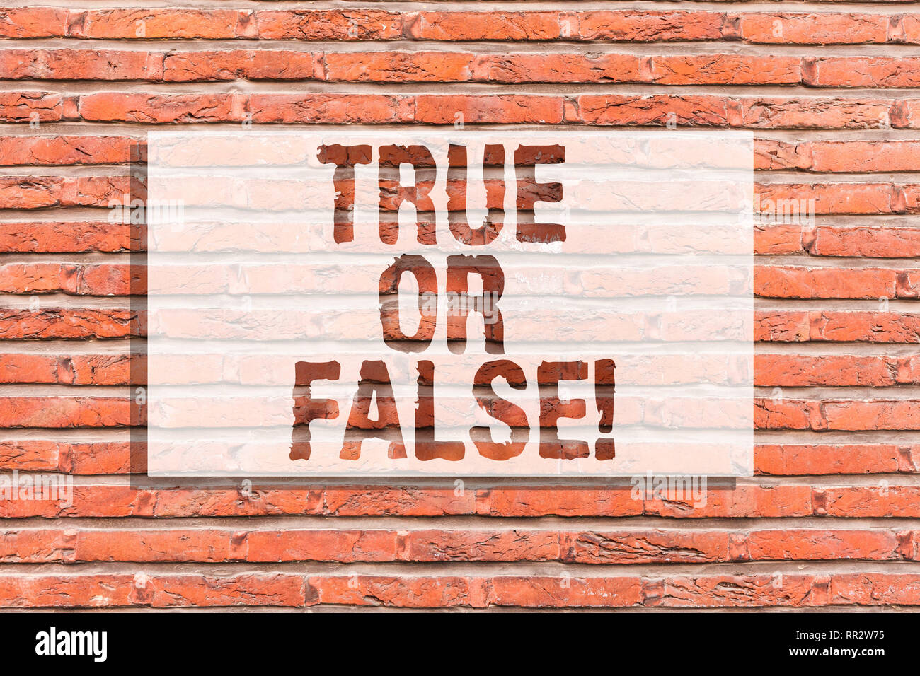 Text sign showing True Or False. Conceptual photo Decide between a fact ...