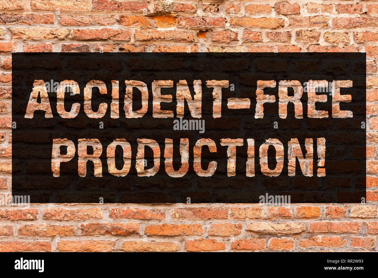Writing note showing Accident Free Production. Business photo ...