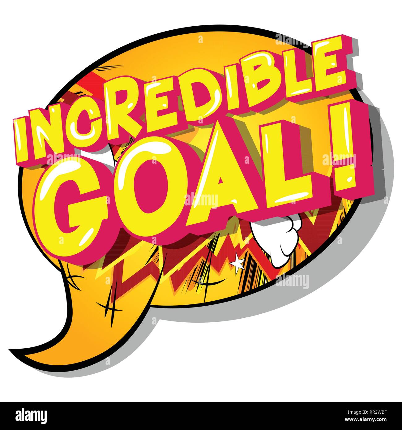 Incredible Goal! - Vector illustrated comic book style phrase on ...