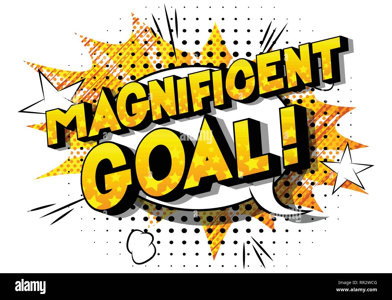 Magnificent Goal! - Vector illustrated comic book style phrase on ...