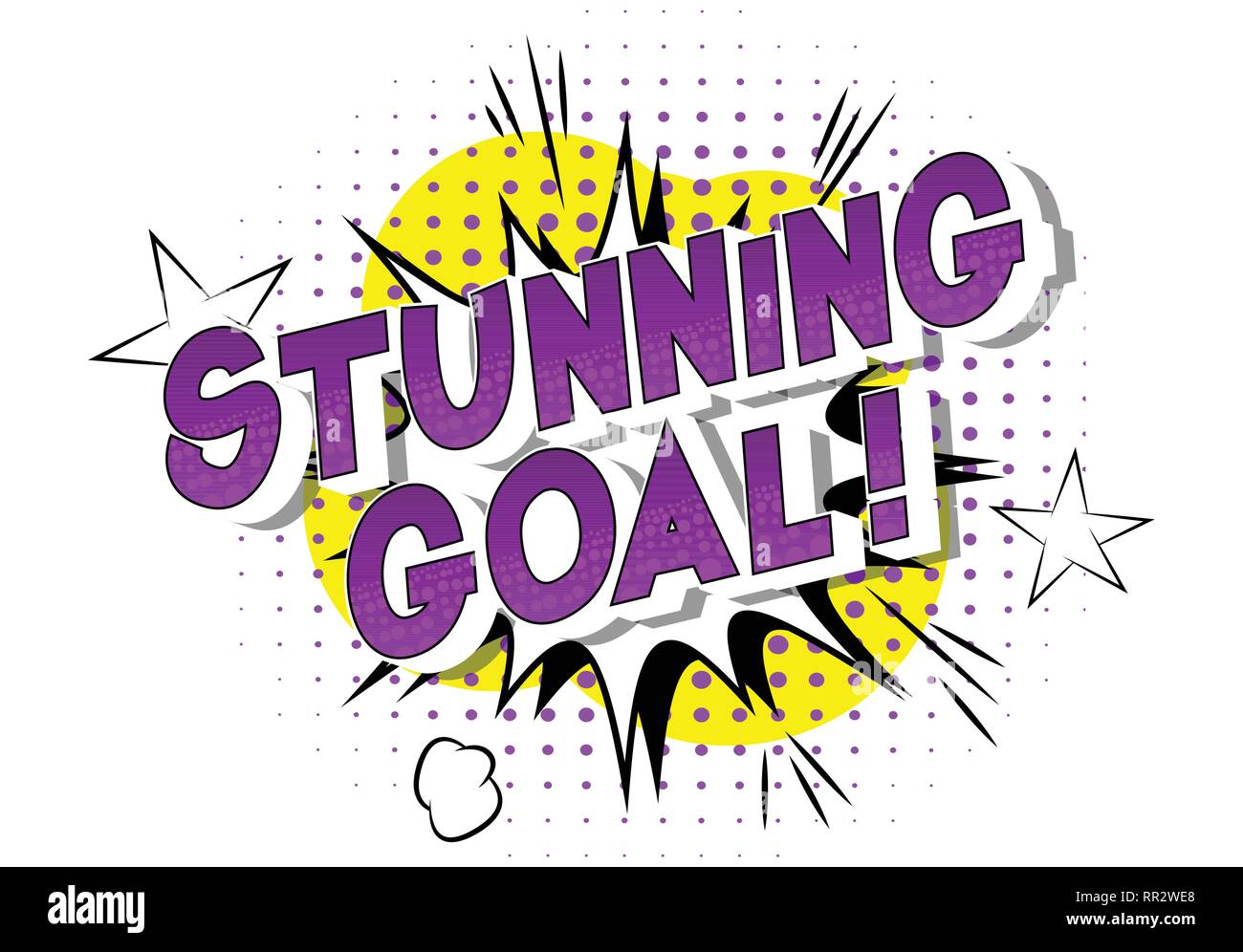 Stunning Goal! - Vector illustrated comic book style phrase on abstract ...