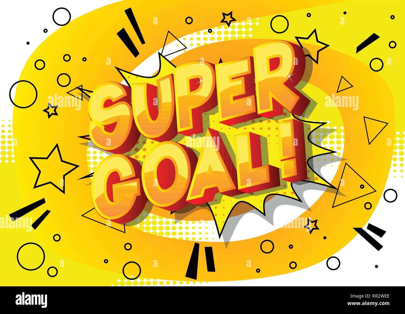 Super Goal! - Vector illustrated comic book style phrase on abstract ...
