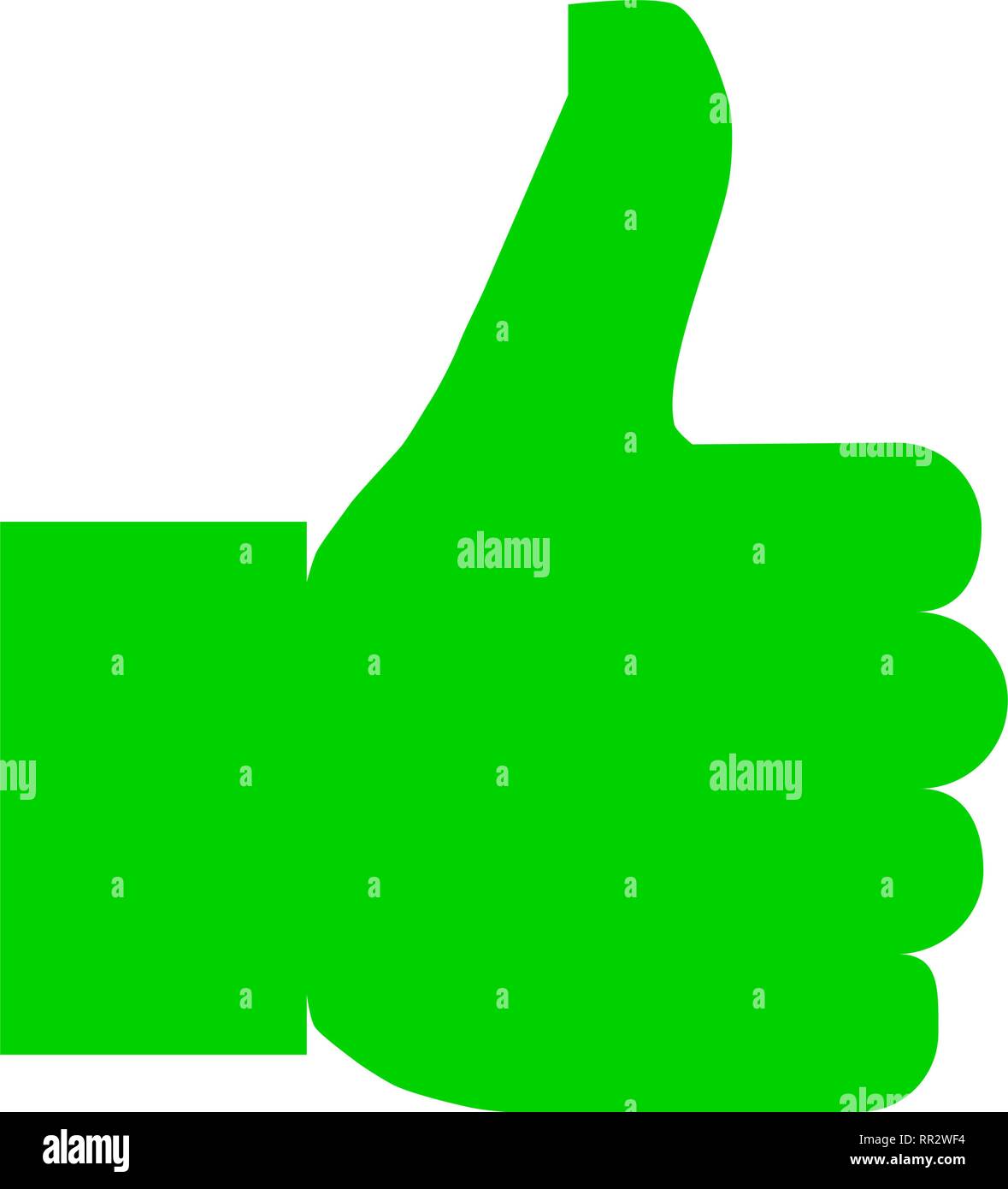 Like symbol icon - green simple, isolated - vector illustration Stock ...