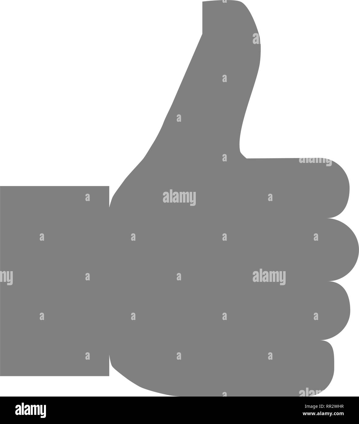 Like symbol icon - gray simple, isolated - vector illustration Stock ...