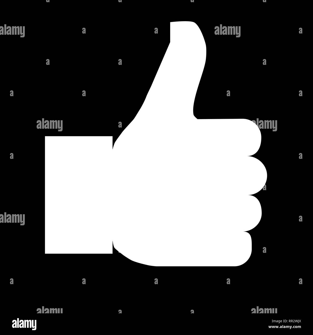 Like symbol icon - white simple, isolated - vector illustration Stock ...