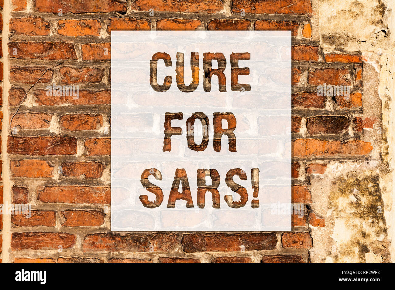 Conceptual hand writing showing Cure For Sars. Business photo text ...