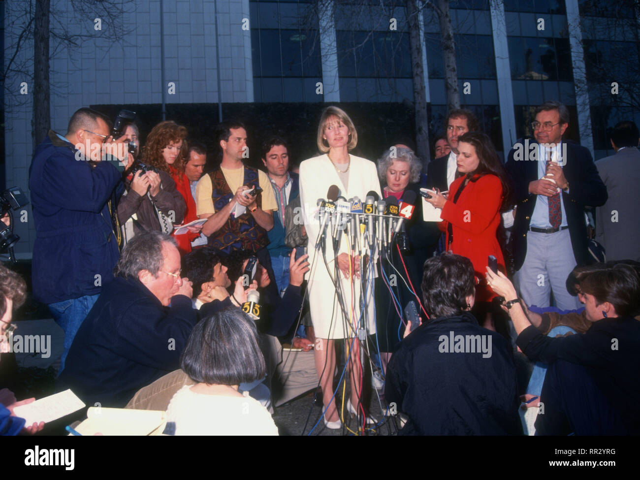 VAN NUYS, CA - JANUARY 28: Lyle Menendez's defense attorney Jill ...