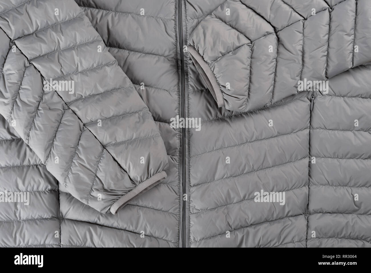 center part of mens insulated down jacket Stock Photo - Alamy