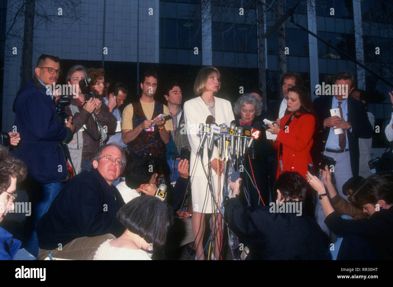 VAN NUYS, CA - JANUARY 28: Lyle Menendez's defense attorney Jill ...
