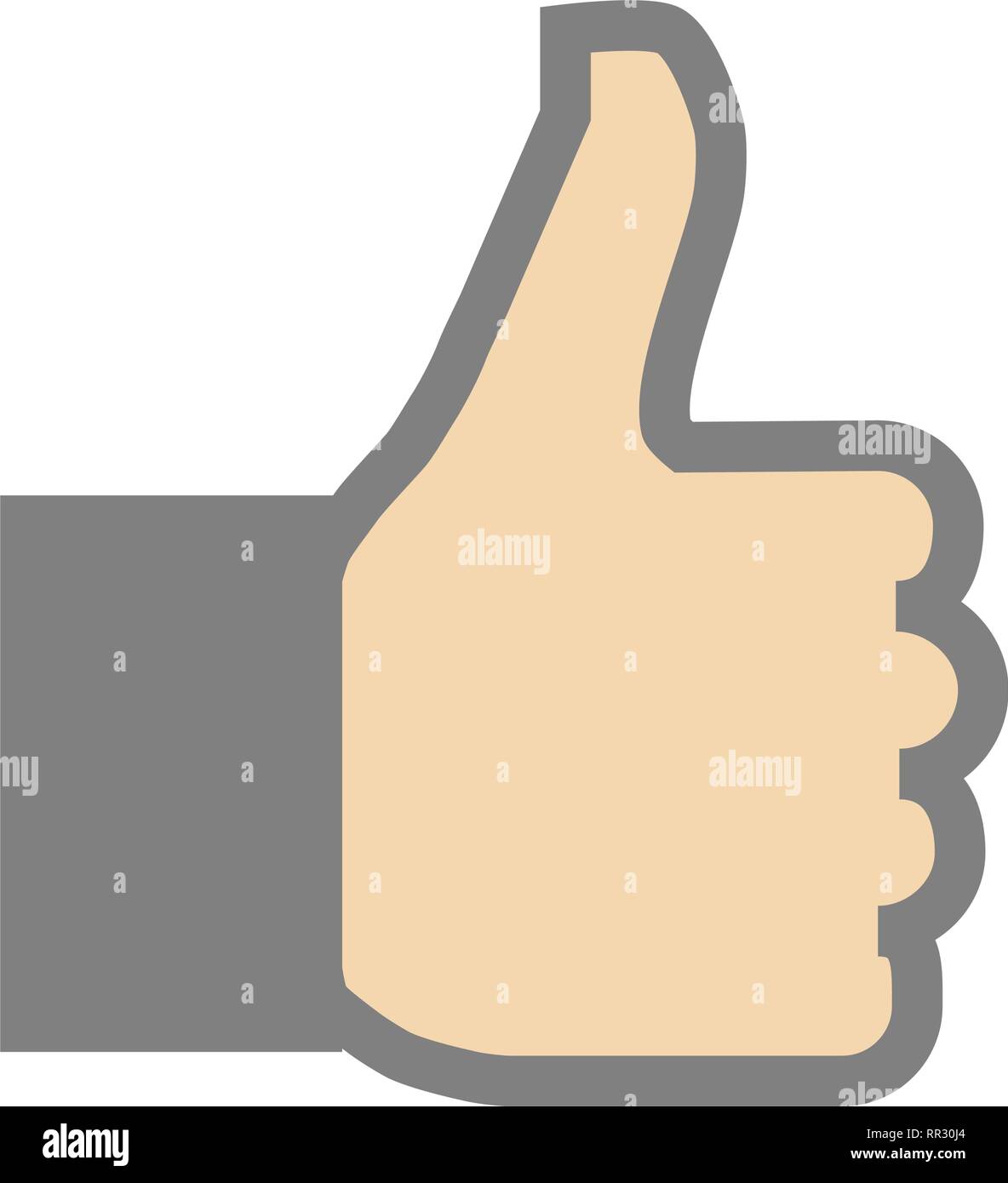 Like symbol icon - gray simple outline, isolated - vector illustration ...