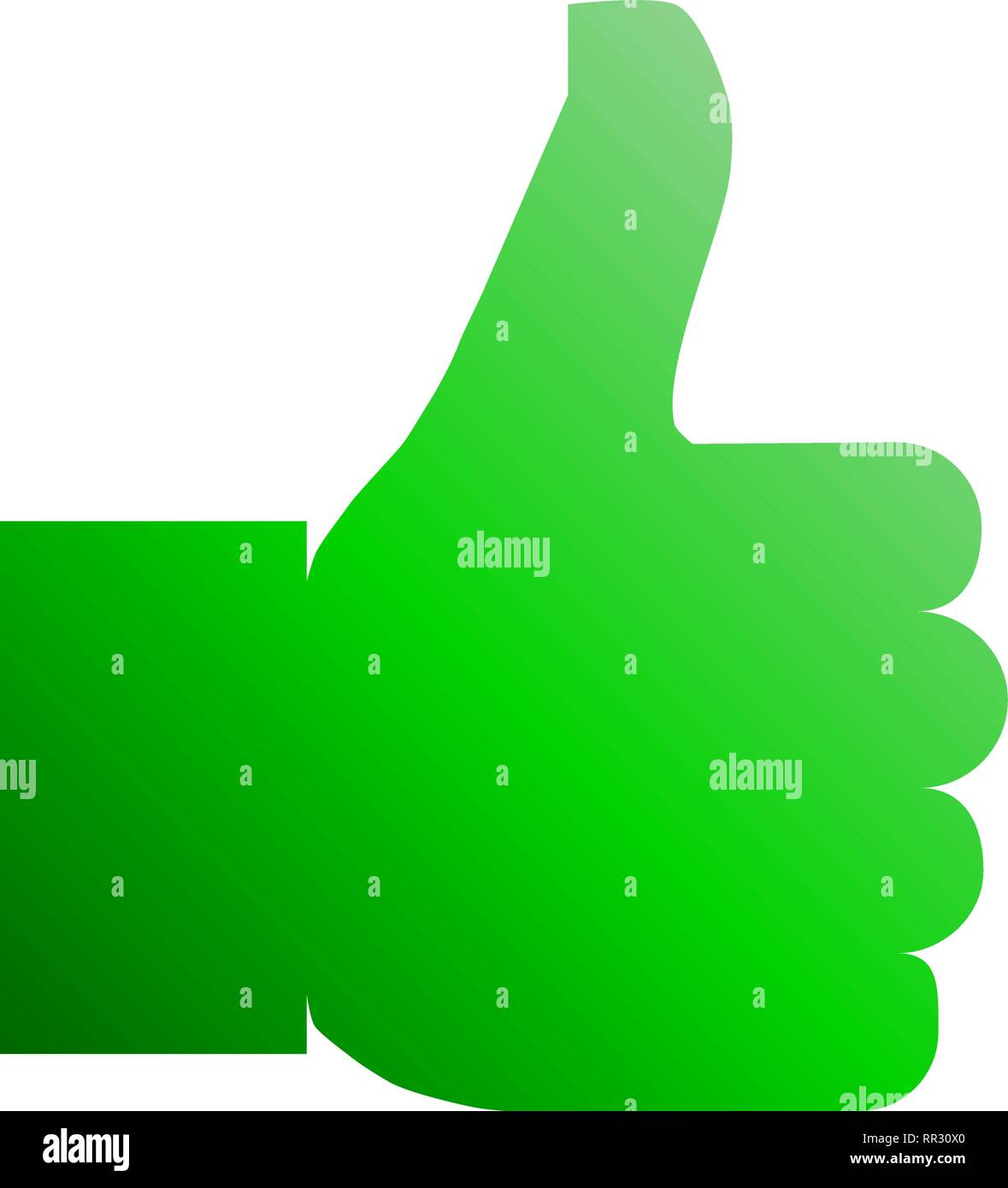 Like symbol icon - green gradient, isolated - vector illustration Stock ...