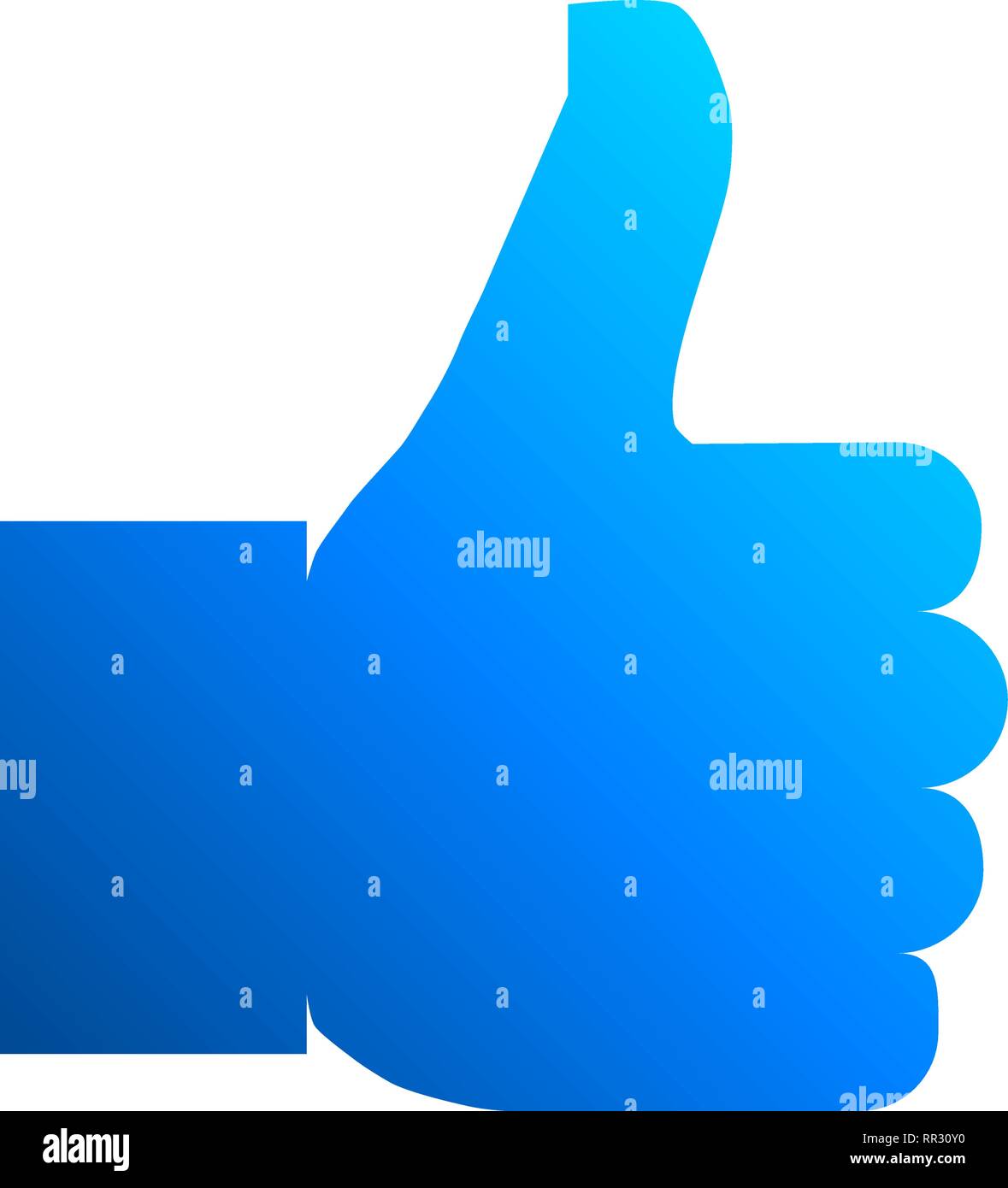 Like symbol icon - blue gradient, isolated - vector illustration Stock ...