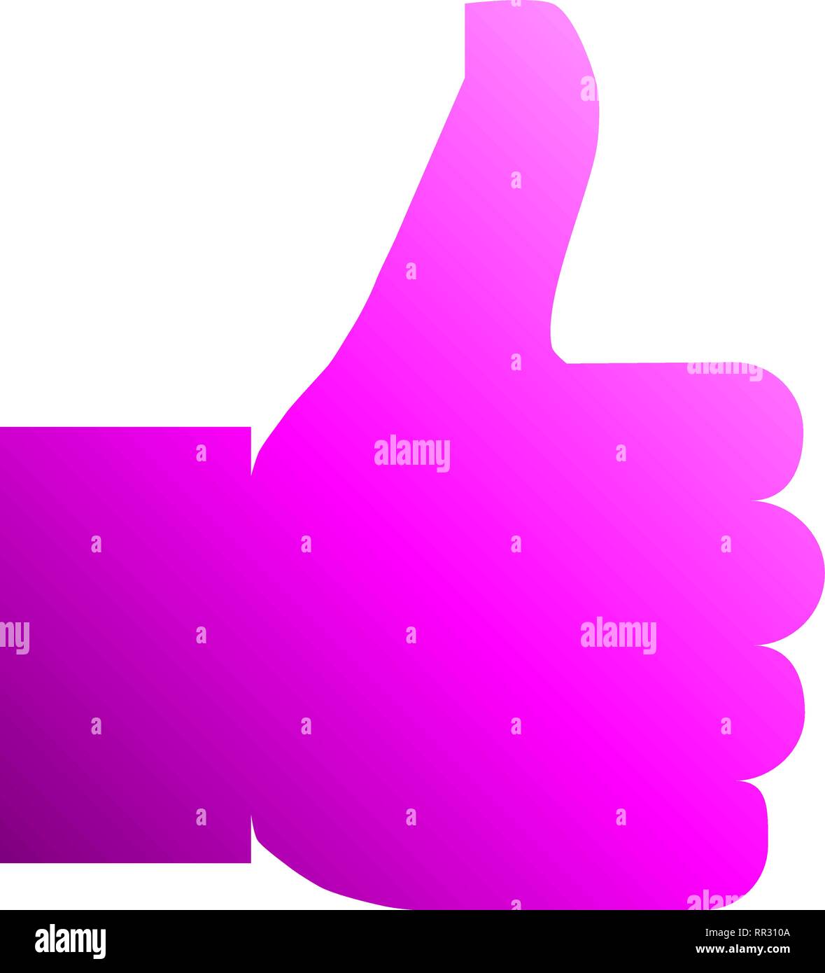 Like symbol icon - purple gradient, isolated - vector illustration ...
