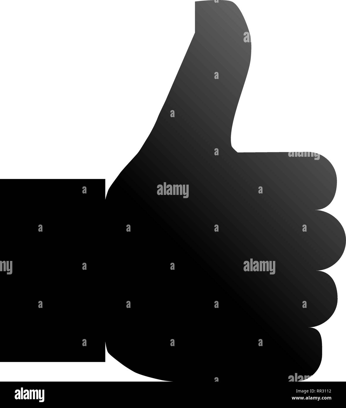 Like symbol icon - black gradient, isolated - vector illustration Stock ...