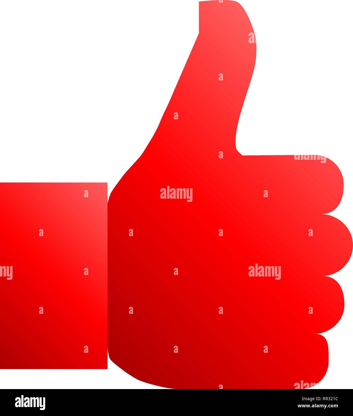 Like symbol icon - red gradient, isolated - vector illustration Stock ...