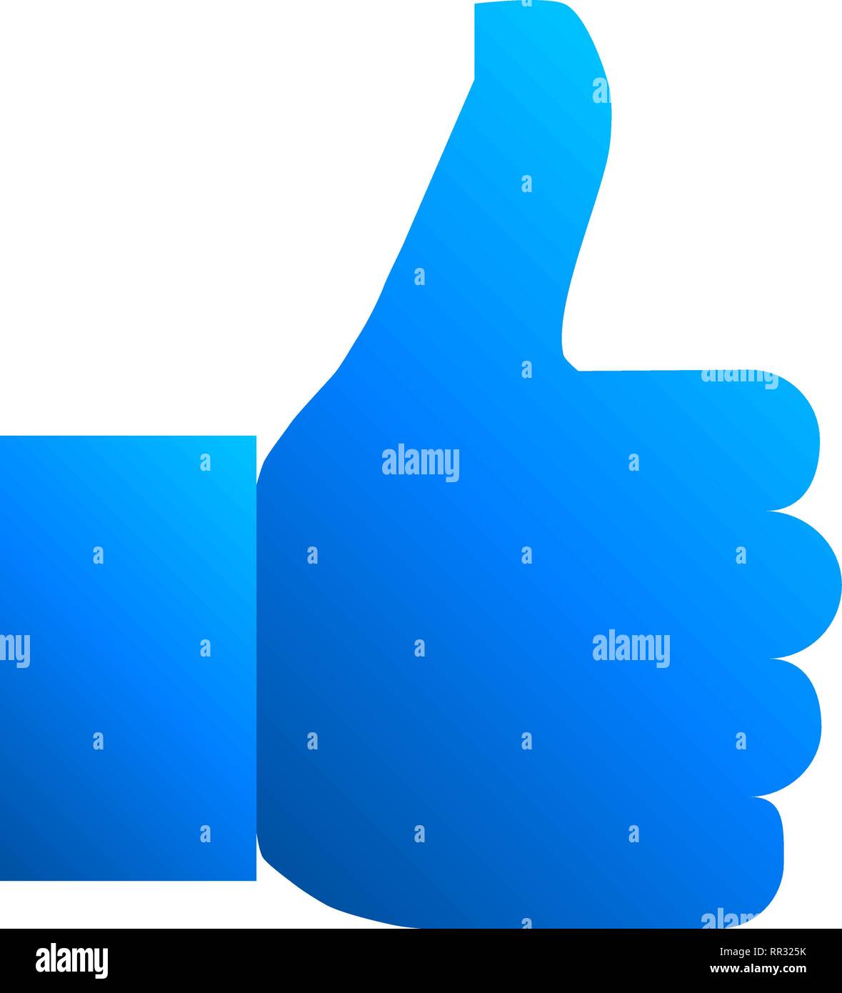 Like symbol icon - blue gradient, isolated - vector illustration Stock ...