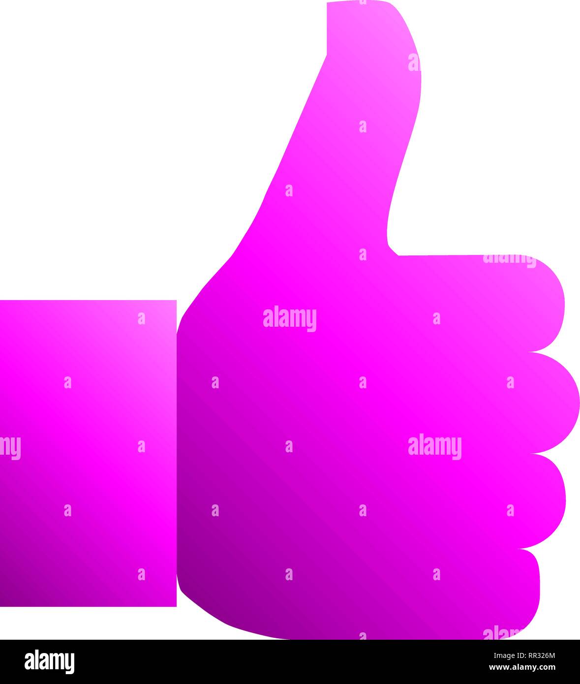Like symbol icon - purple gradient, isolated - vector illustration ...