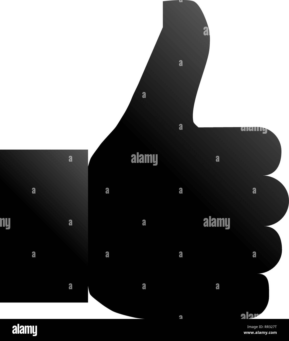 Like symbol icon - black gradient, isolated - vector illustration Stock ...