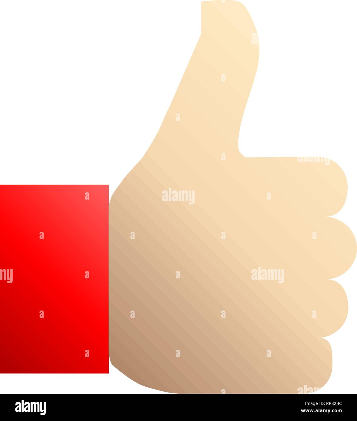 Like symbol icon - red gradient, isolated - vector illustration Stock ...