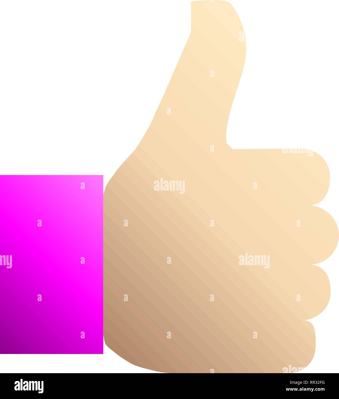 Like symbol icon - purple gradient, isolated - vector illustration ...
