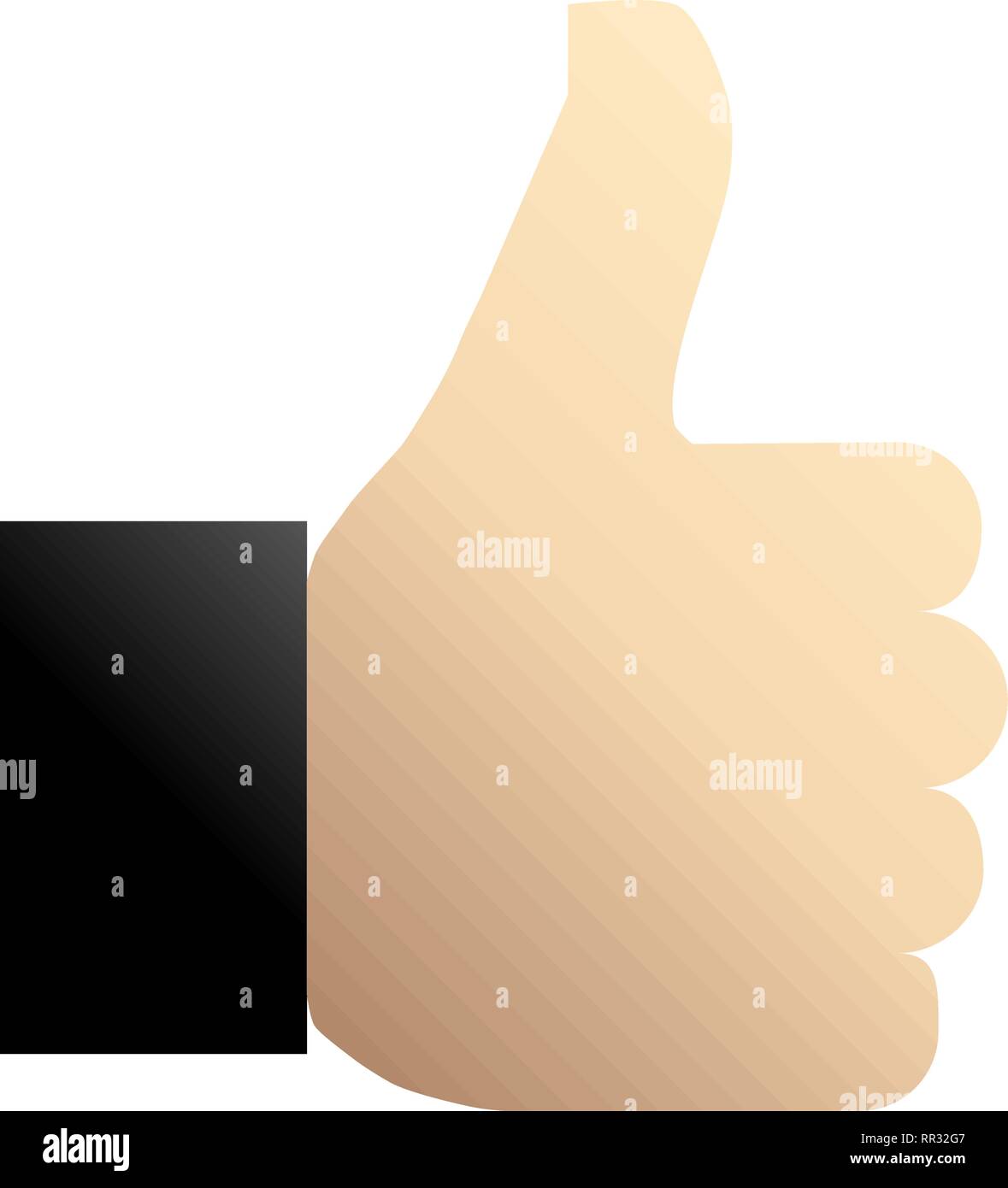 Like symbol icon - black gradient, isolated - vector illustration Stock ...