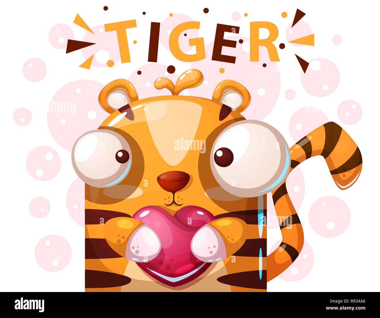 Cute tiger character - cartoon illustration Stock Vector Image & Art ...